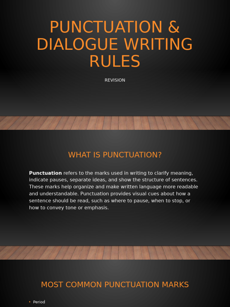 Punctuation & Dialogue Writing Rules | PDF | Punctuation | Comma
