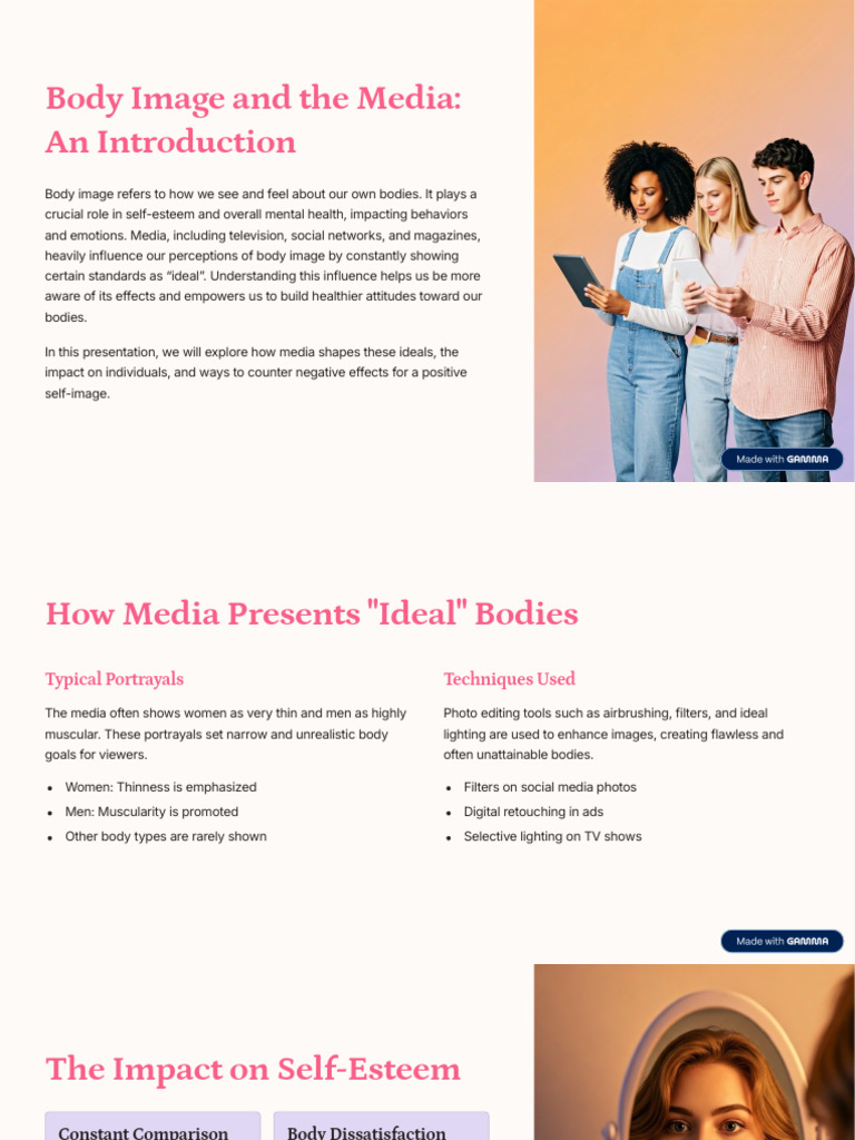 Body Image Impact of Media Explained | PDF | Body Image | Psychology