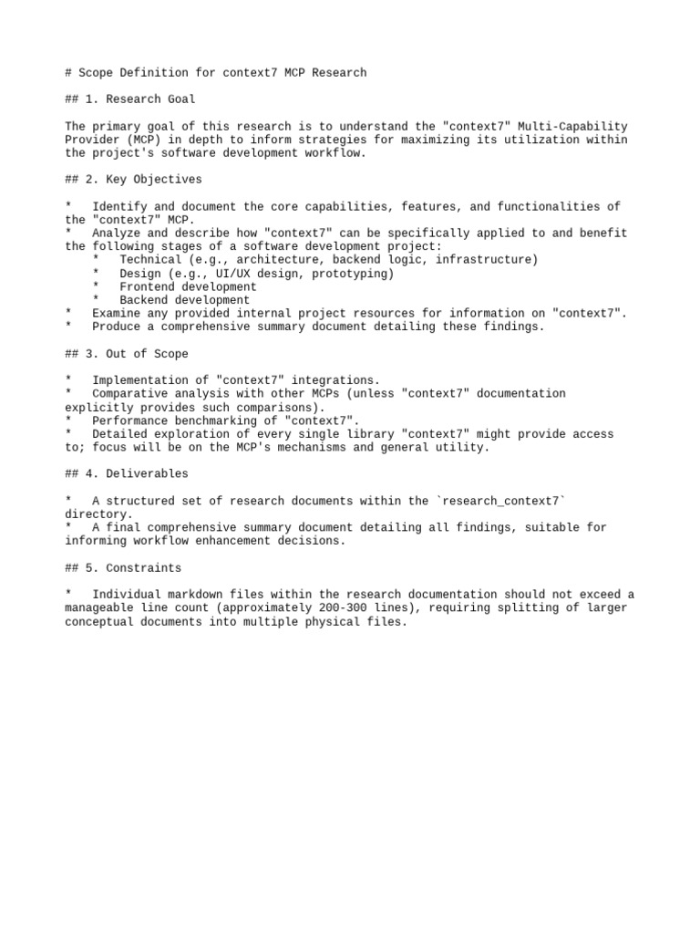 Scope Definition | PDF