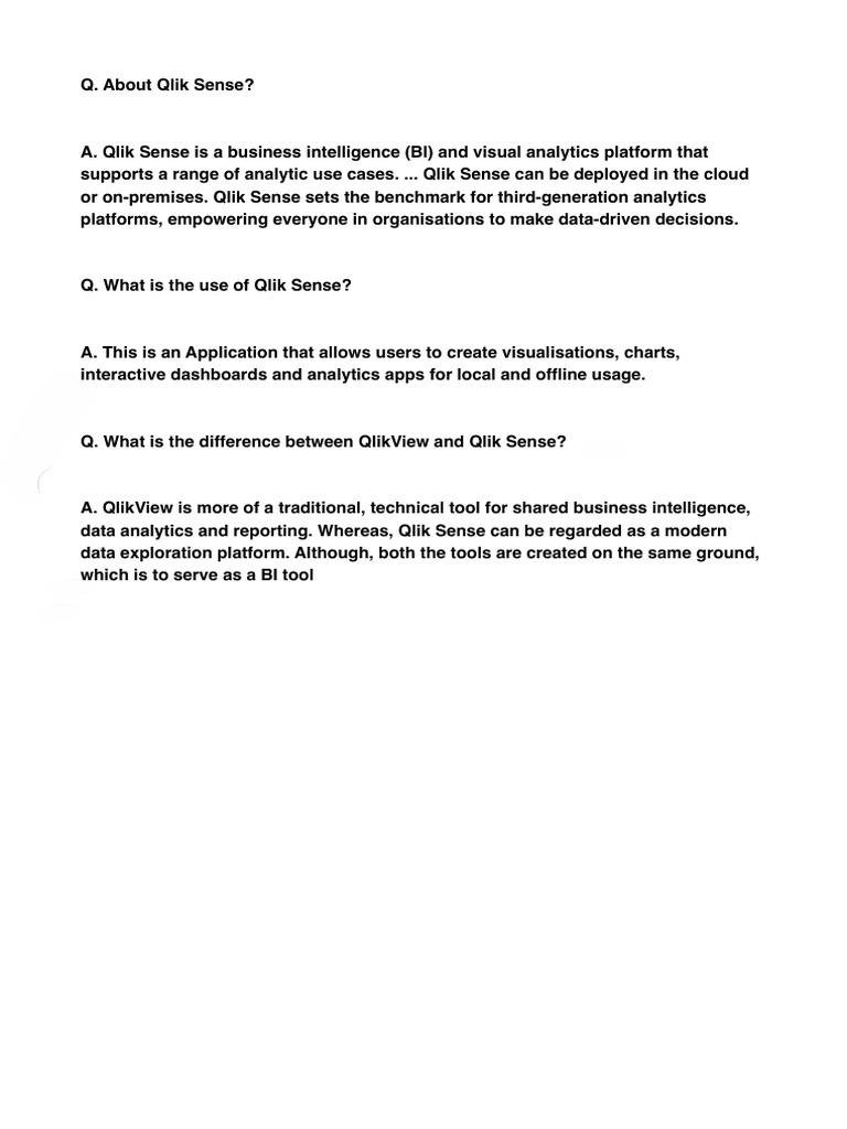 Qlik Sense Compressed | PDF