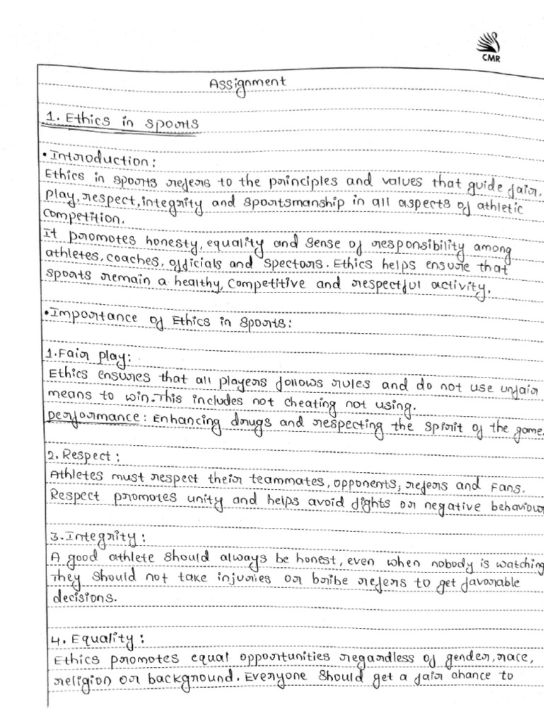 Sports Assignment | PDF