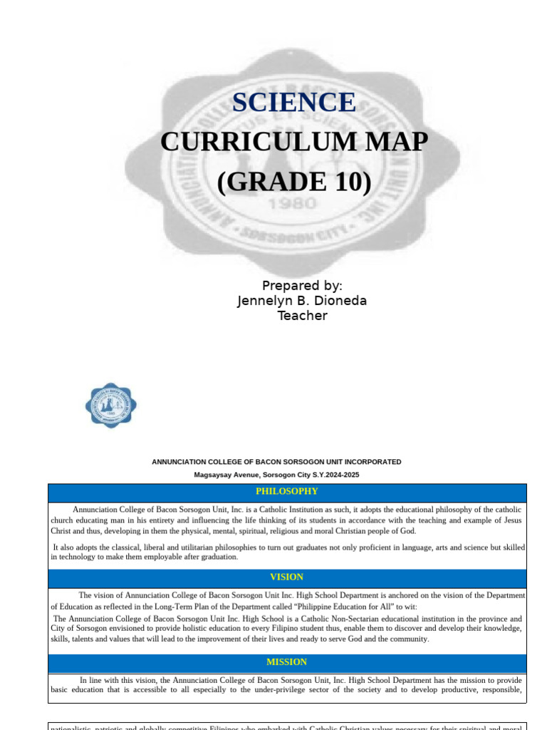 UNIT CURRICULUM MAP(science) | PDF | Gases | Biomolecules