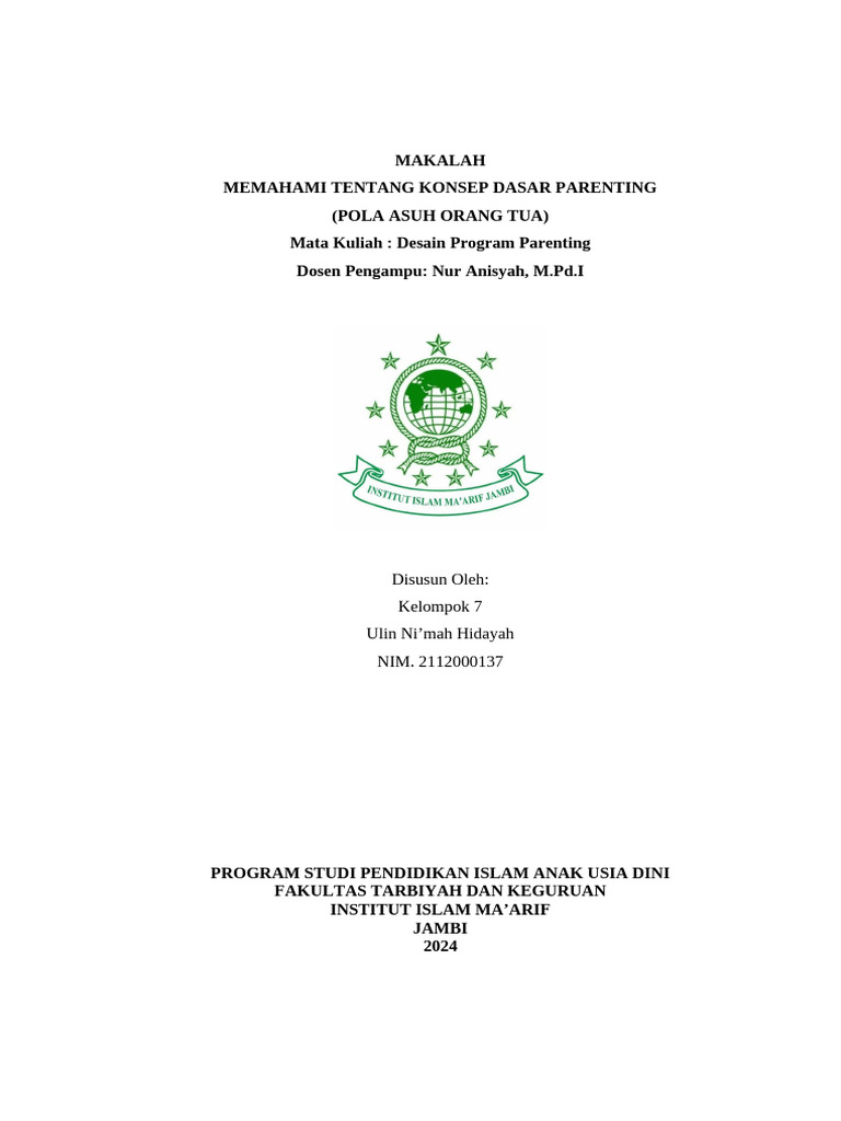 K7 Desain Parenting Ulin | PDF