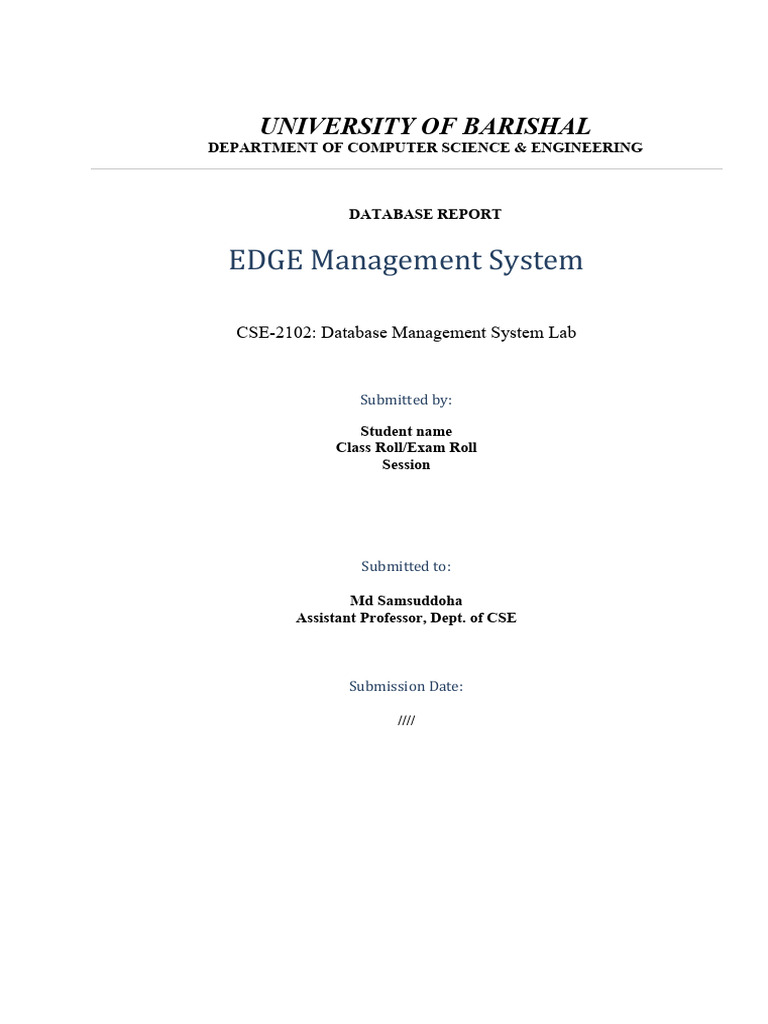 ERD Demp Report | PDF | Information Science | Software Design