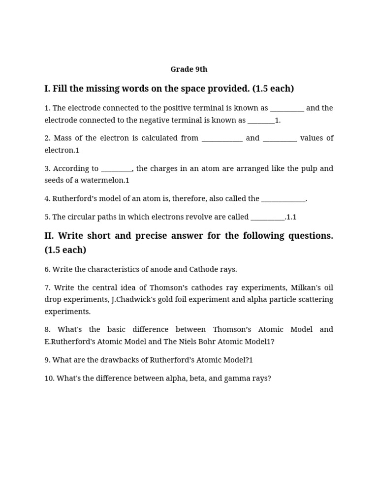 2nd Quarter Chemistry Work Sheet - 2 | PDF | Acid | Chemical Bond