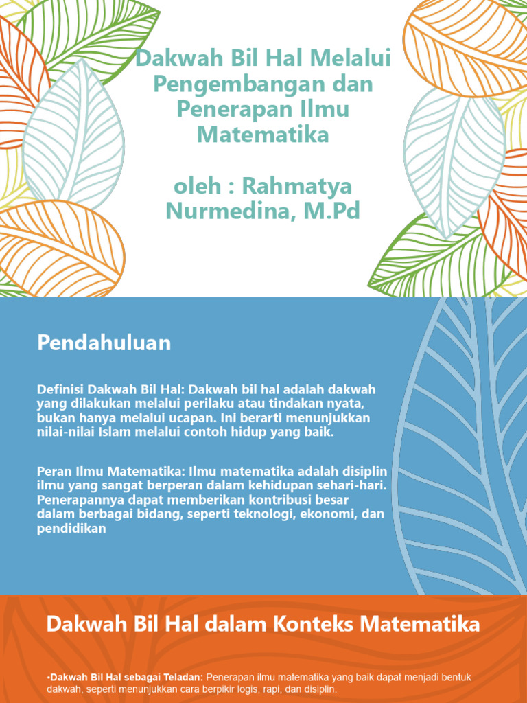 Dakwah Bil Hal Melalui Pengembangan Dan Penerapan Ilmu | PDF