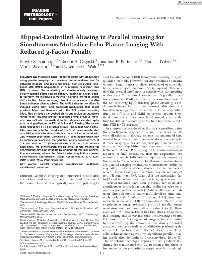 Blipped-Controlled Aliasing in Parallel Imaging For Simultaneous ...