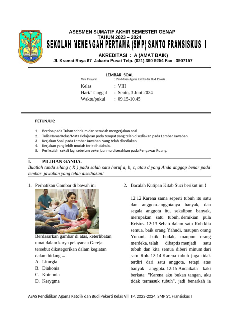 Soal Agama Kelas 8 | PDF