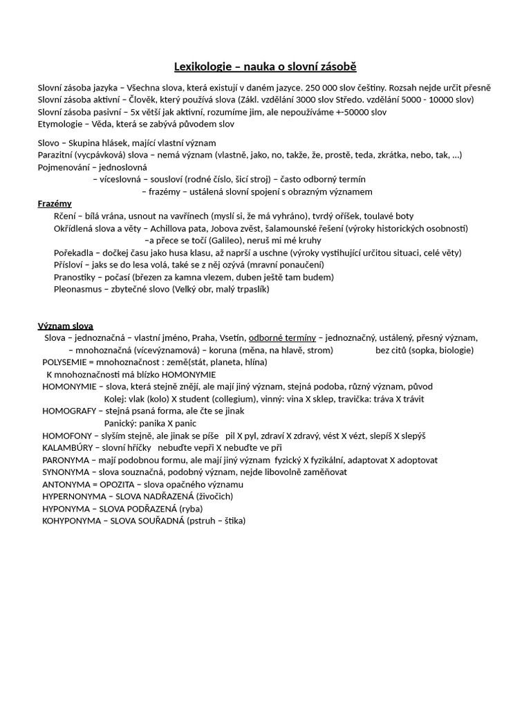 Lexikologie | PDF