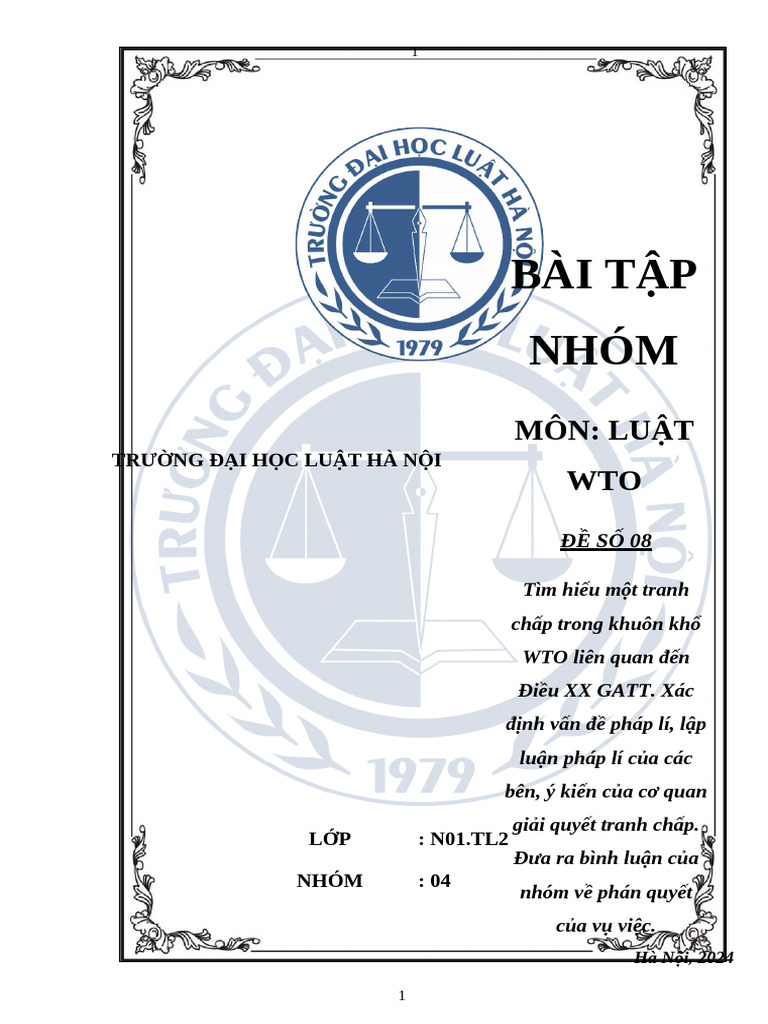BTN luật-WTO Mẫu | PDF