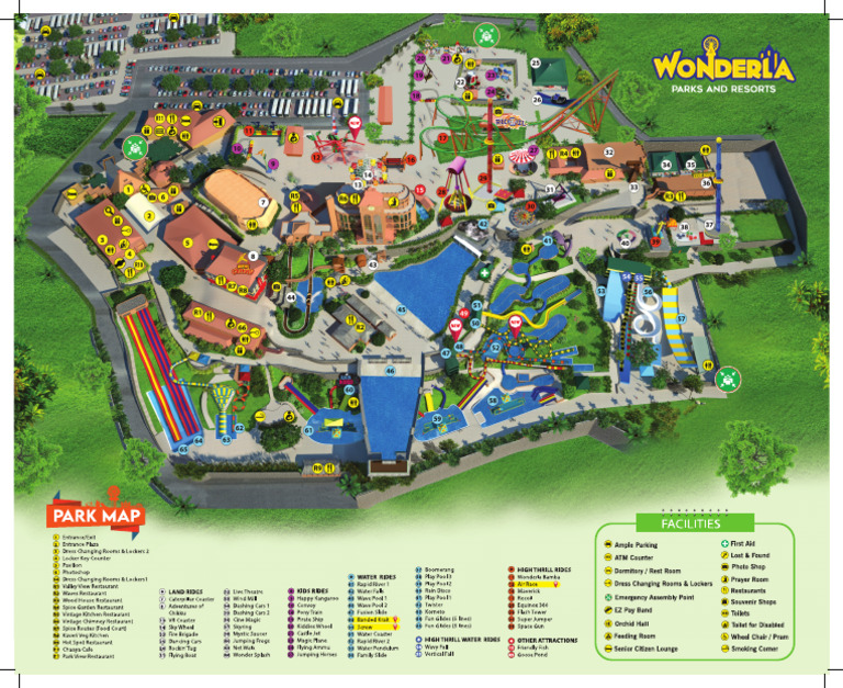 Kochi Park Layout Map - Rear - Wonderla | PDF