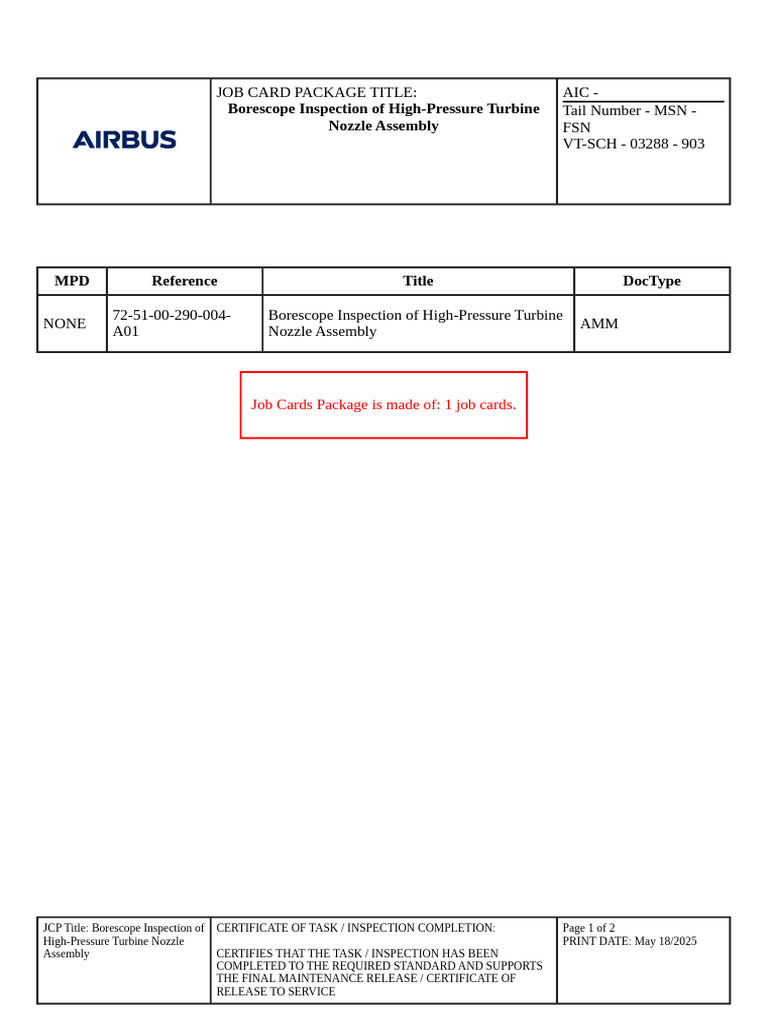 Borescope Inspection of High-Pressure Turbine Nozzle Assembly | PDF ...