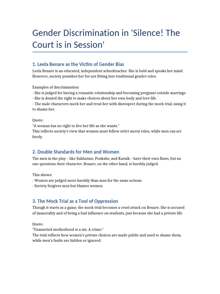 Silence_Gender_Discrimination | PDF