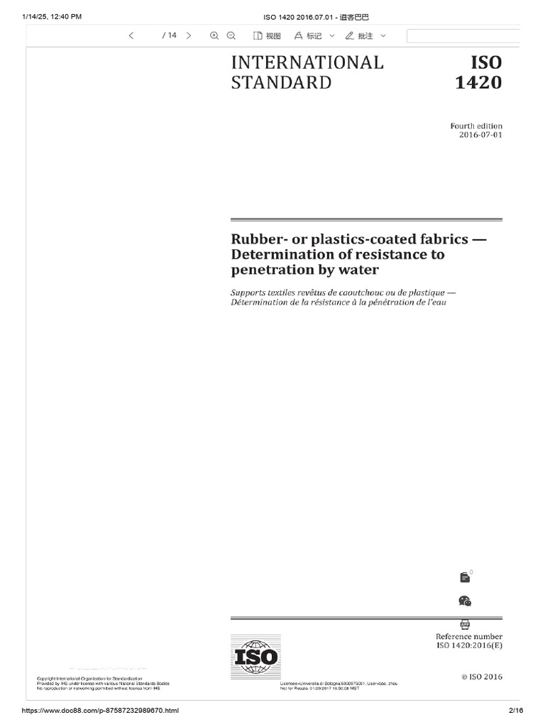 Iso 1420 2016 | PDF