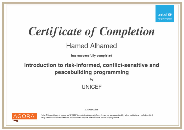 Introduction To Risk-Informed, Conflict-Sensitive and Peacebuilding Programming - Certificate | PDF