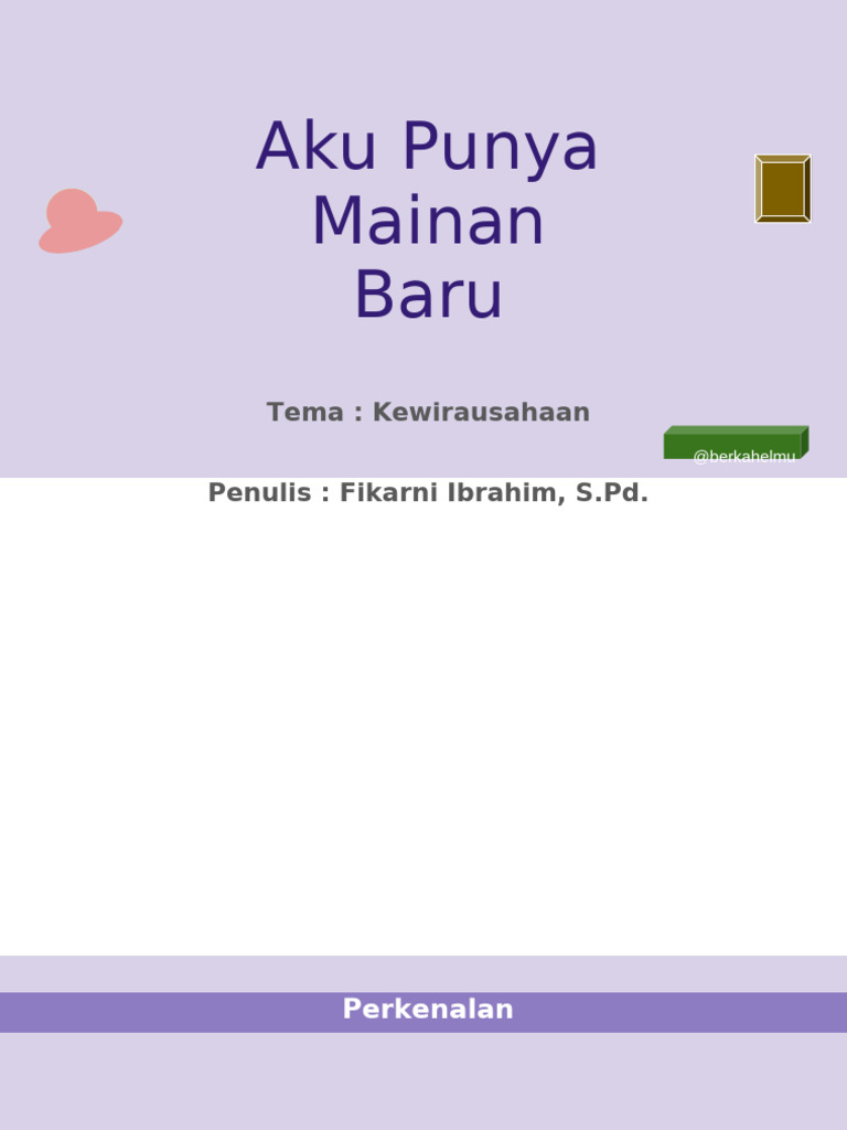 Modul Projek Kewirausahaan - Aku Punya Mainan Baru - Fase A | PDF