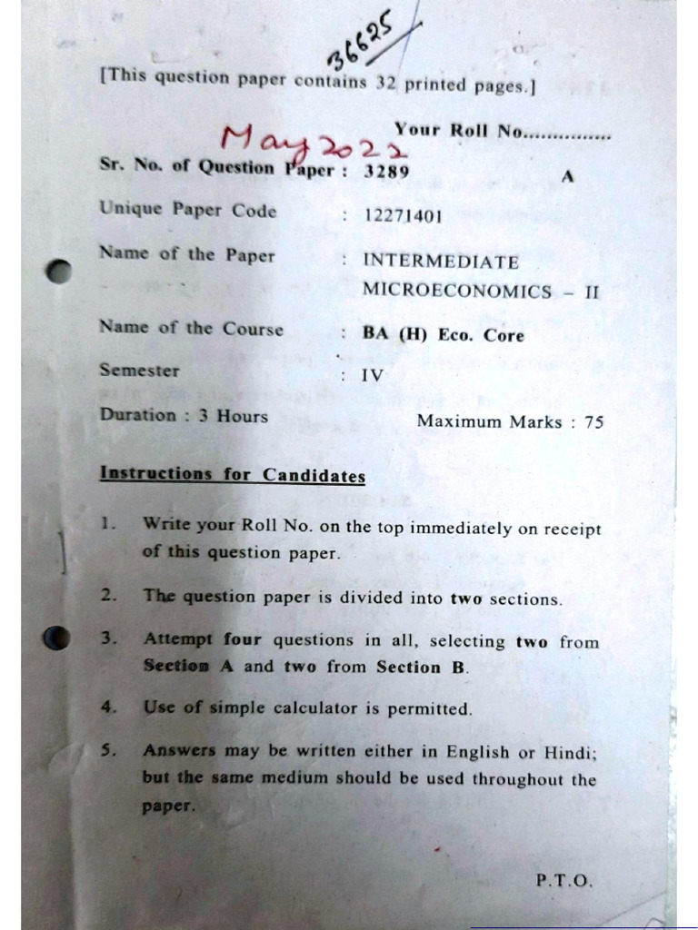 May 2022 Question Paper | PDF