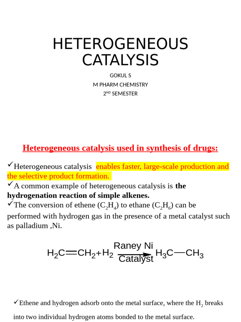 Heterogeneous Catalysts (Autosaved) | PDF | Catalysis | Heterogeneous Catalysis