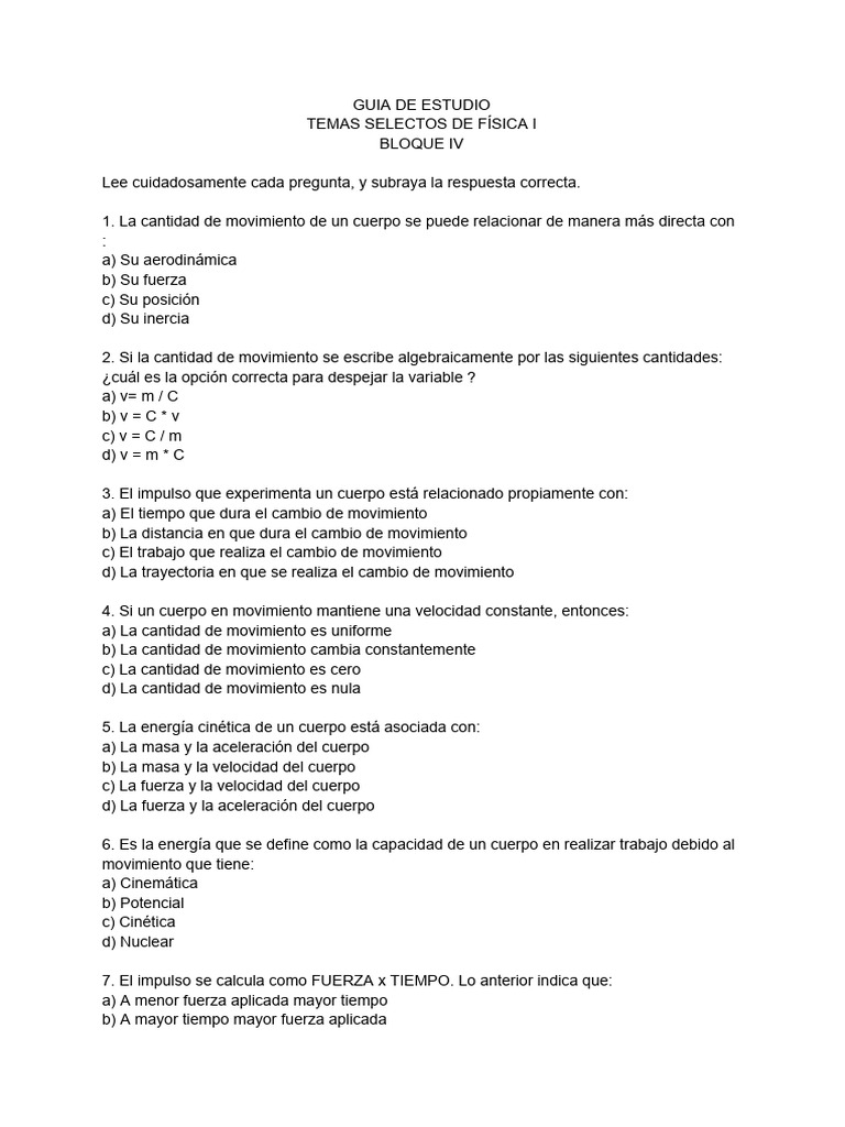 TSF I Biv | PDF | Fuerza | Impulso