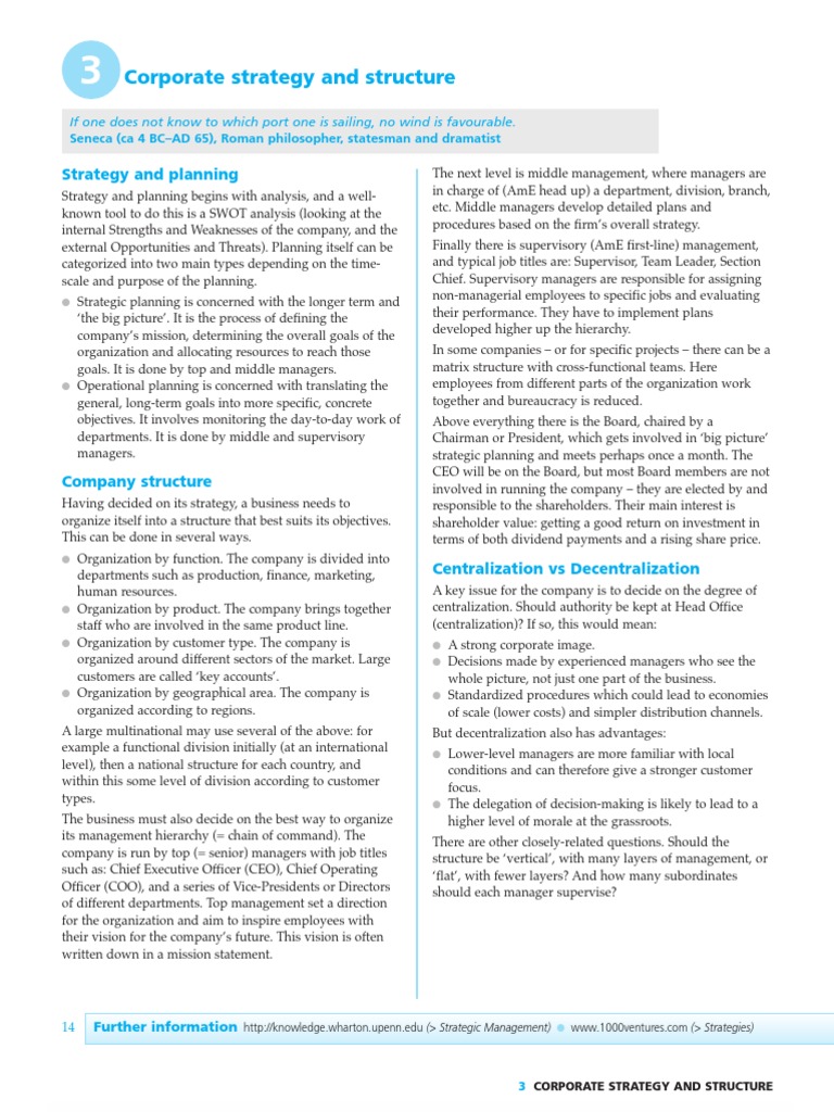 CORP STRAT | PDF | Chief Executive Officer | Strategic Management