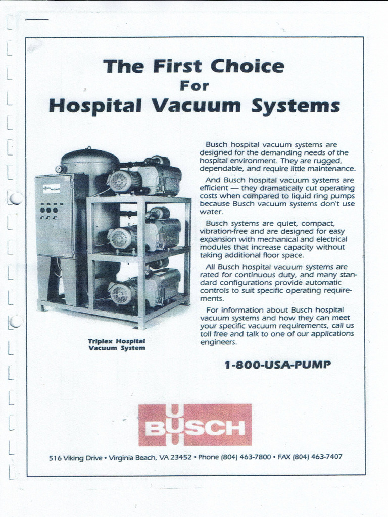 Hospital Vacuum Systems | PDF