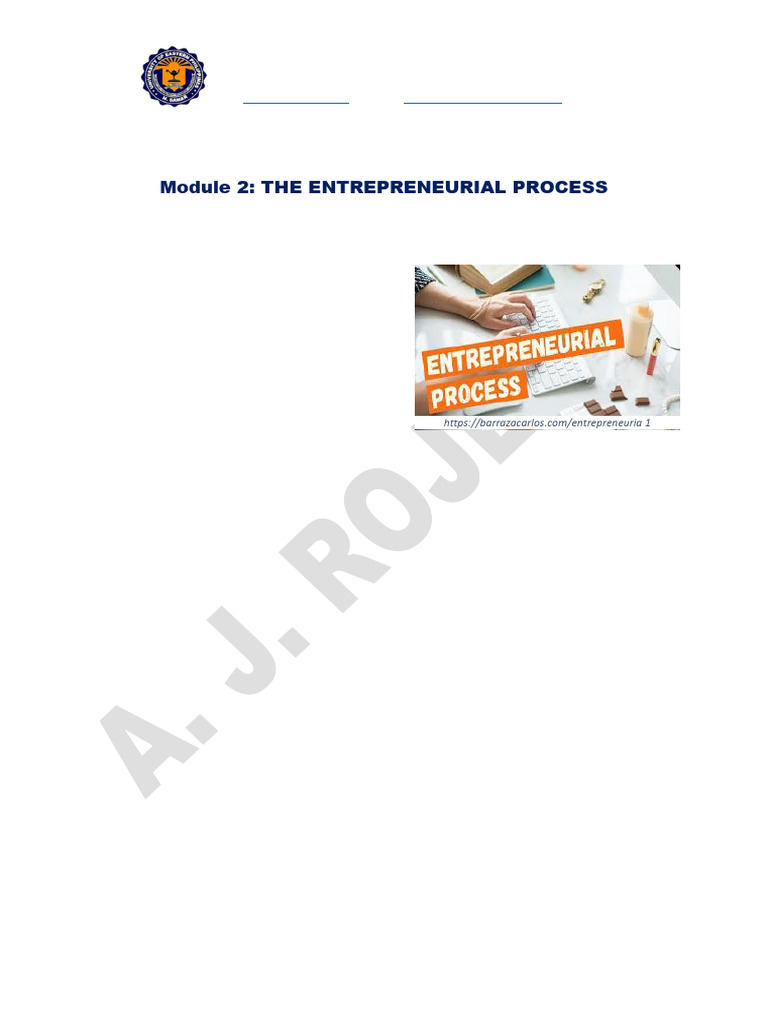 MODULE 2 - The-Entrepreneurial-Process | PDF | Entrepreneurship | Economies