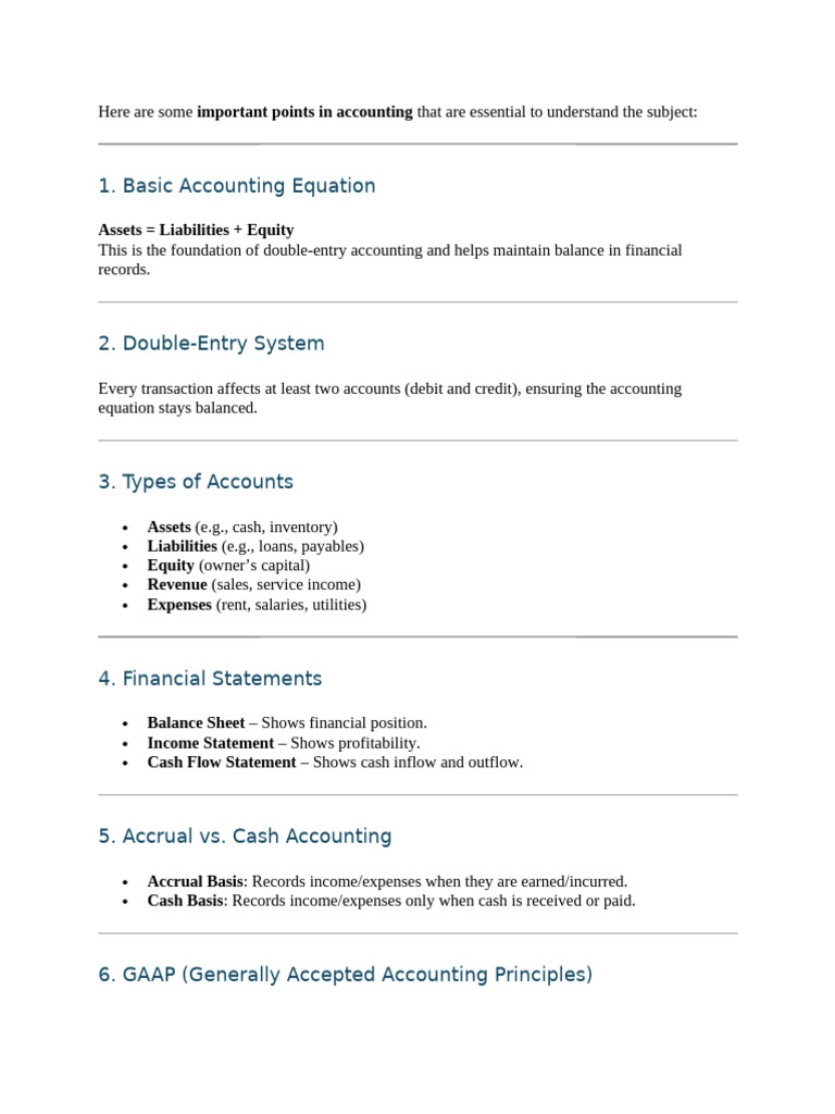 Essential Accounting Principles Explained | PDF