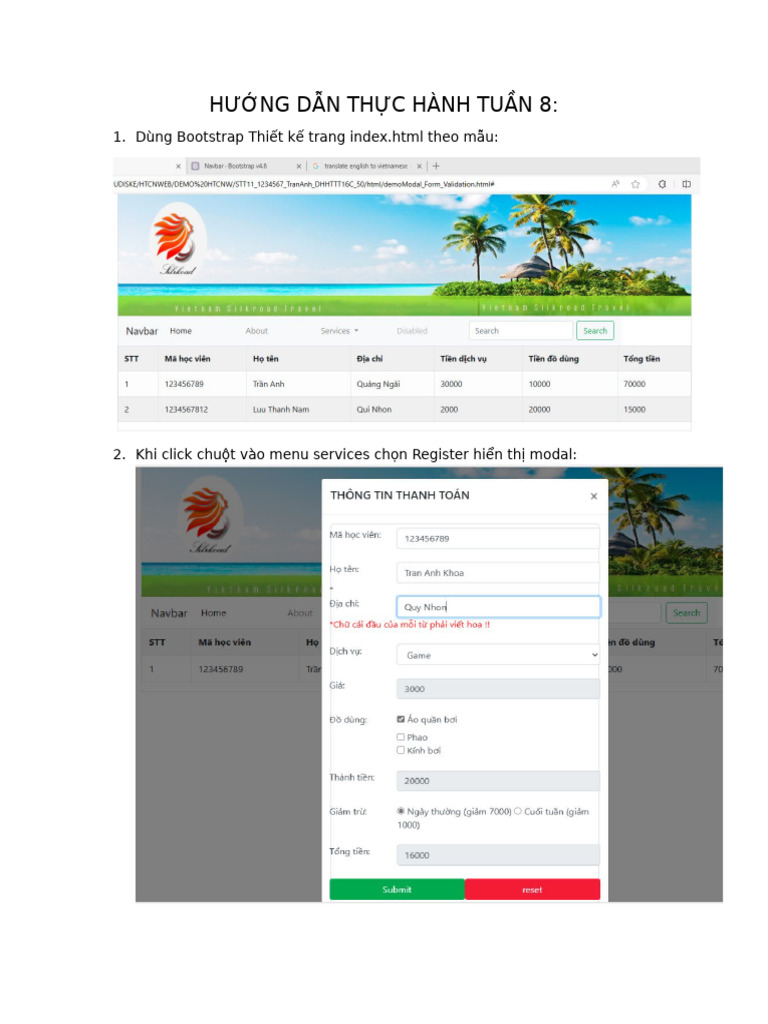 Bai Tap Bootstrap | PDF