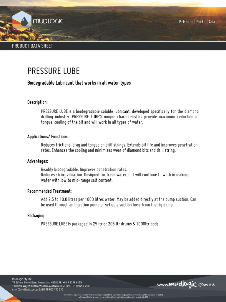 Mudlogic-PRESSURE LUBE | PDF
