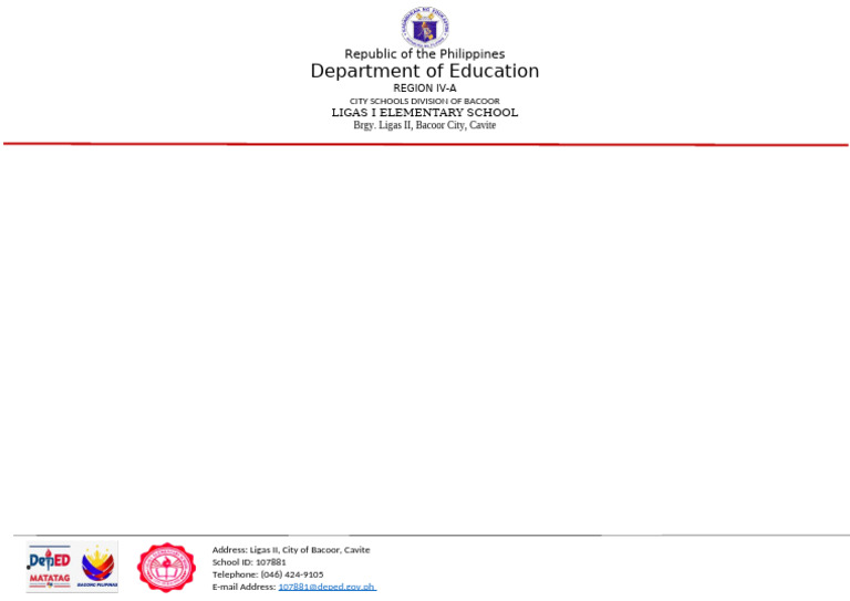 L-A4 Blank Page School Letterhead MATATAG | PDF