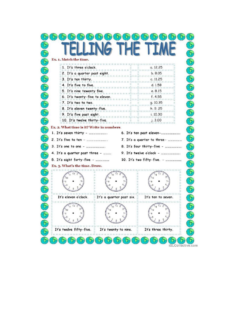 Telling the time | PDF