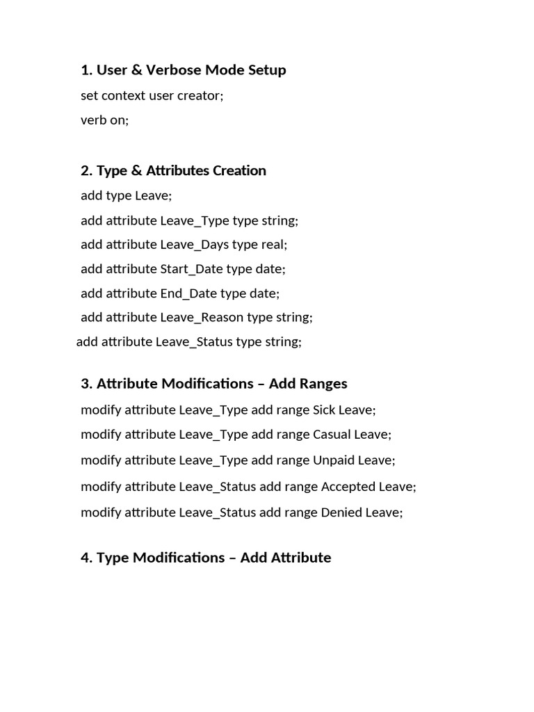 MQL For Leave Managment System | PDF