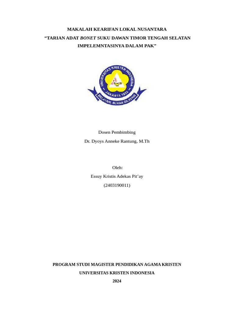 Makalah Kearifan Lokal | PDF