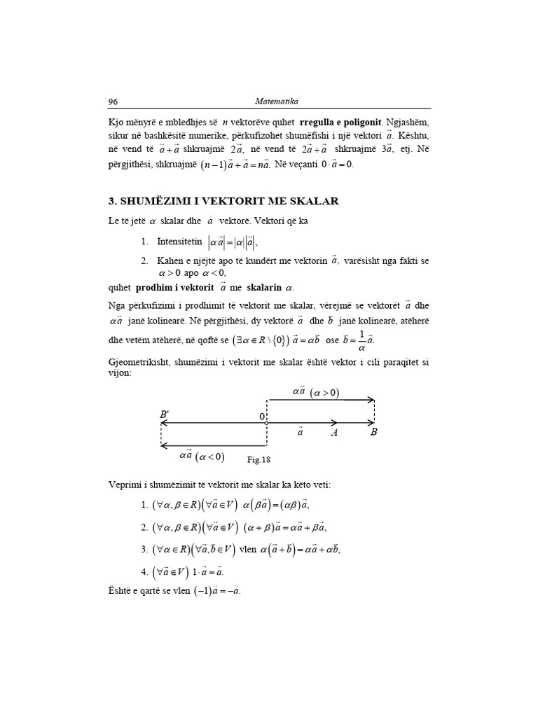 Shumëzimi I Vektorit Me Skalar: N A Aa A Aa A N Aana A | PDF