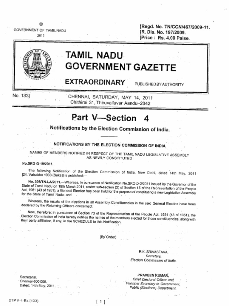TN MLA - List | PDF