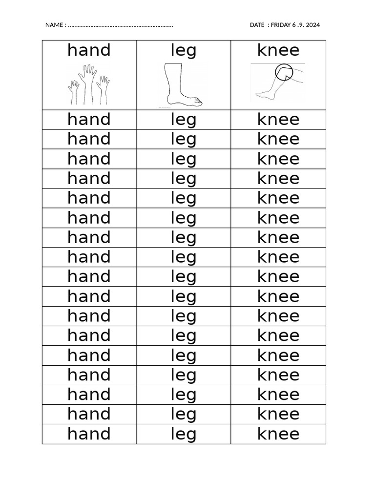 Trace Word Worksheet 2 | PDF