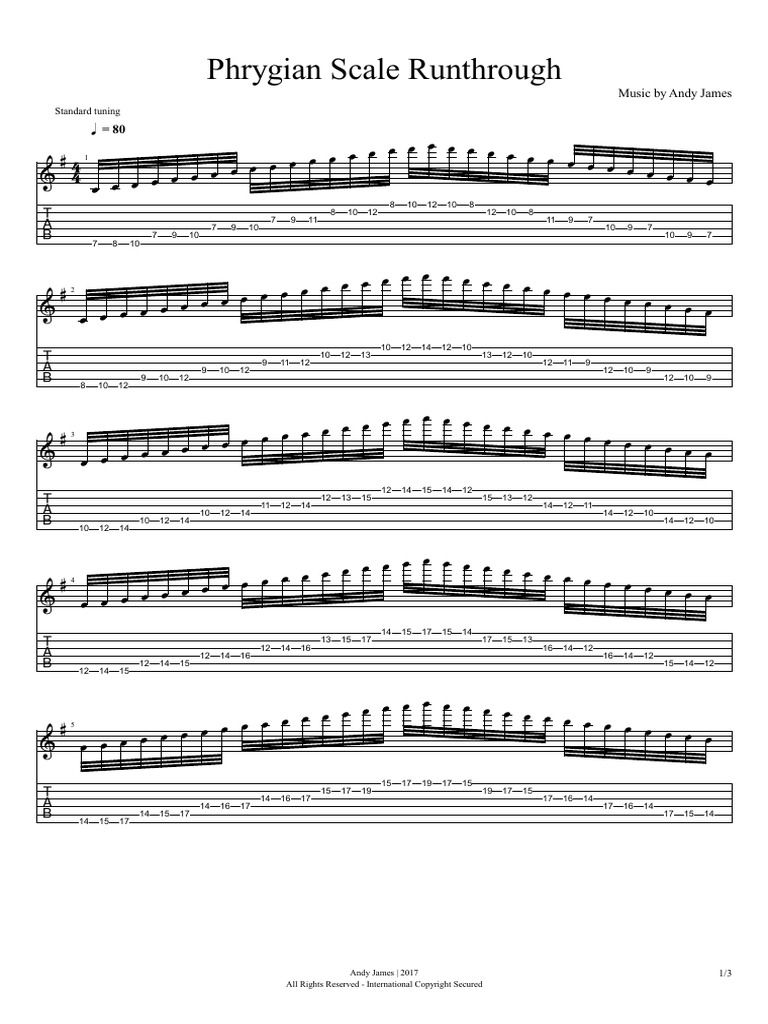 Phrygian Scale Runthrough | PDF