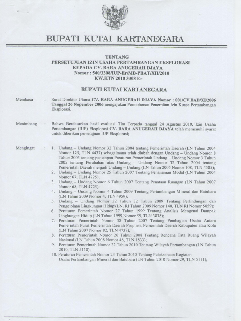 Iup Eksplorasi | PDF