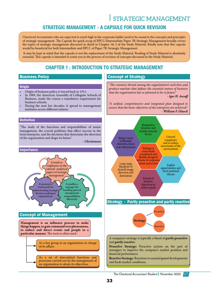 sm revision notes icai referencer | PDF | Strategic Management ...