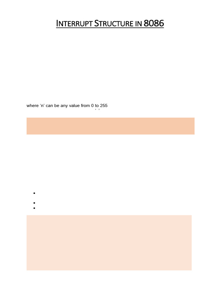 2.7 Interrupt System in 8086 | PDF | Pointer (Computer Programming) | Central Processing Unit