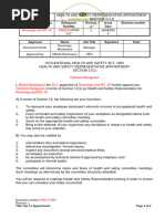 Appointment Letter. Health and Safety Representative | PDF