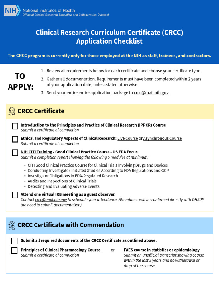 CRCC Checklist v3 | PDF