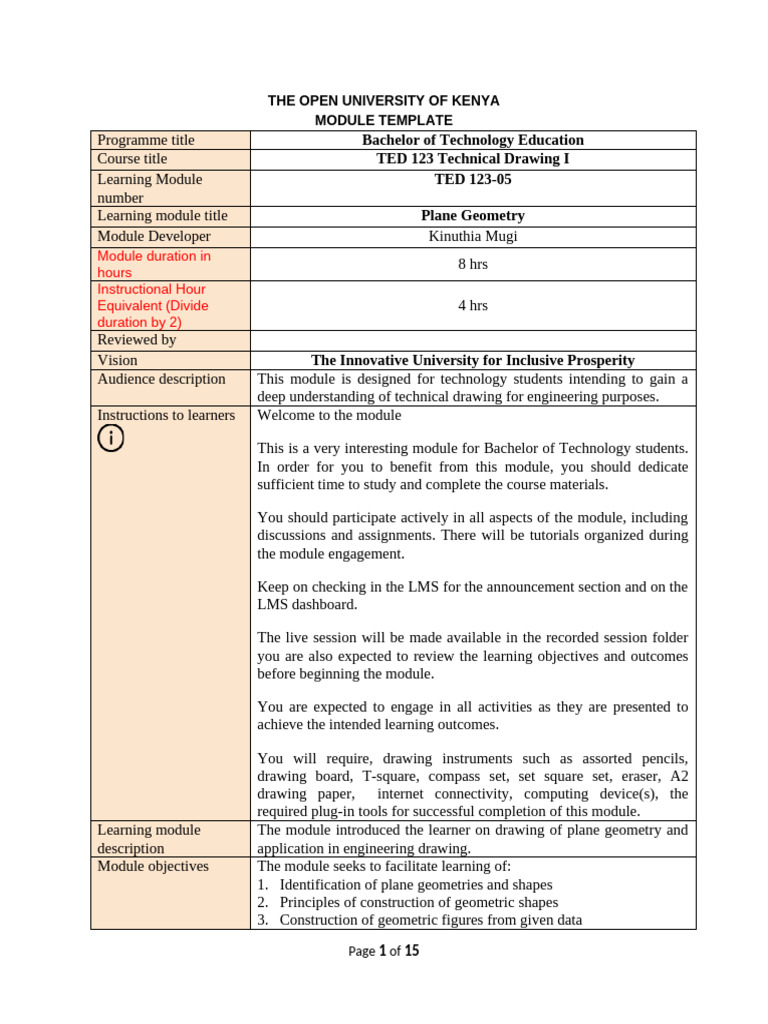 Ted 123-05 - Plane Geometry | PDF | Circle | Rectangle