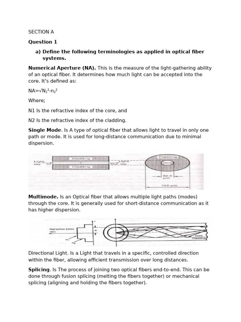 Key Concepts in Optical Fiber Systems | PDF | Optical Fiber | Fiber ...