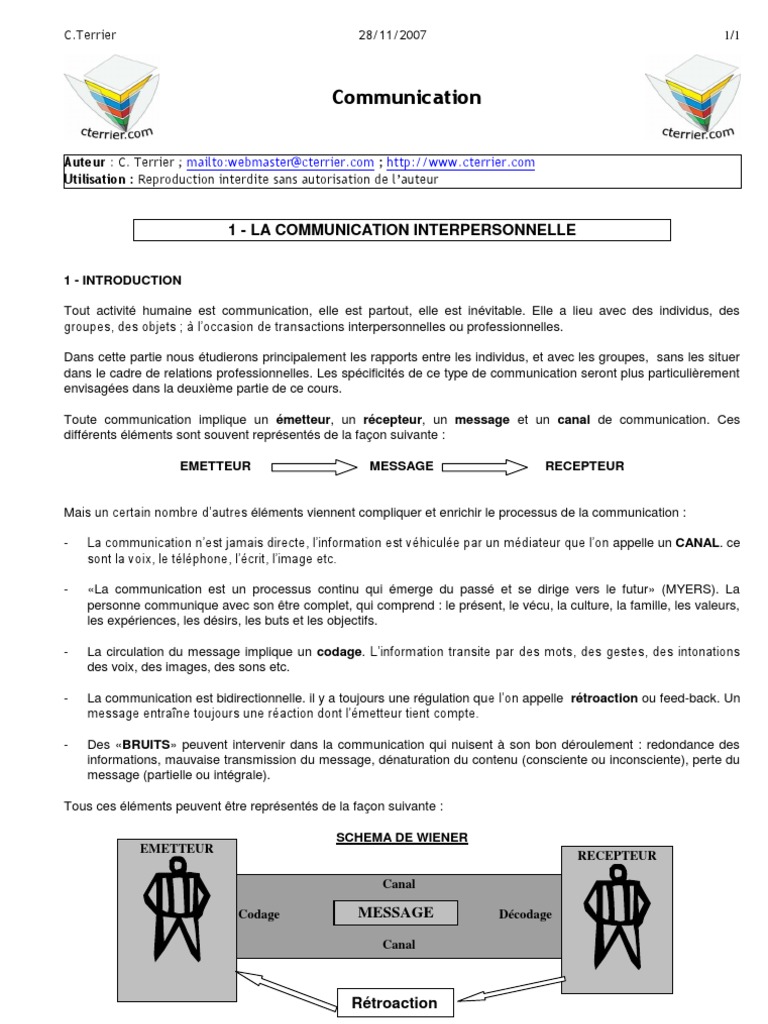 La Communication Inter Personnel | PDF | Sciences sociales | Sciences ...
