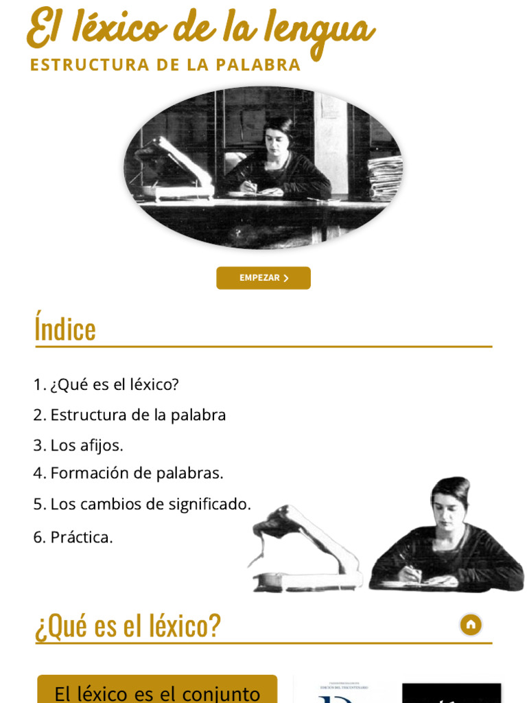 Presentación El Léxico de La Lengua | PDF | Palabra | Vocabulario
