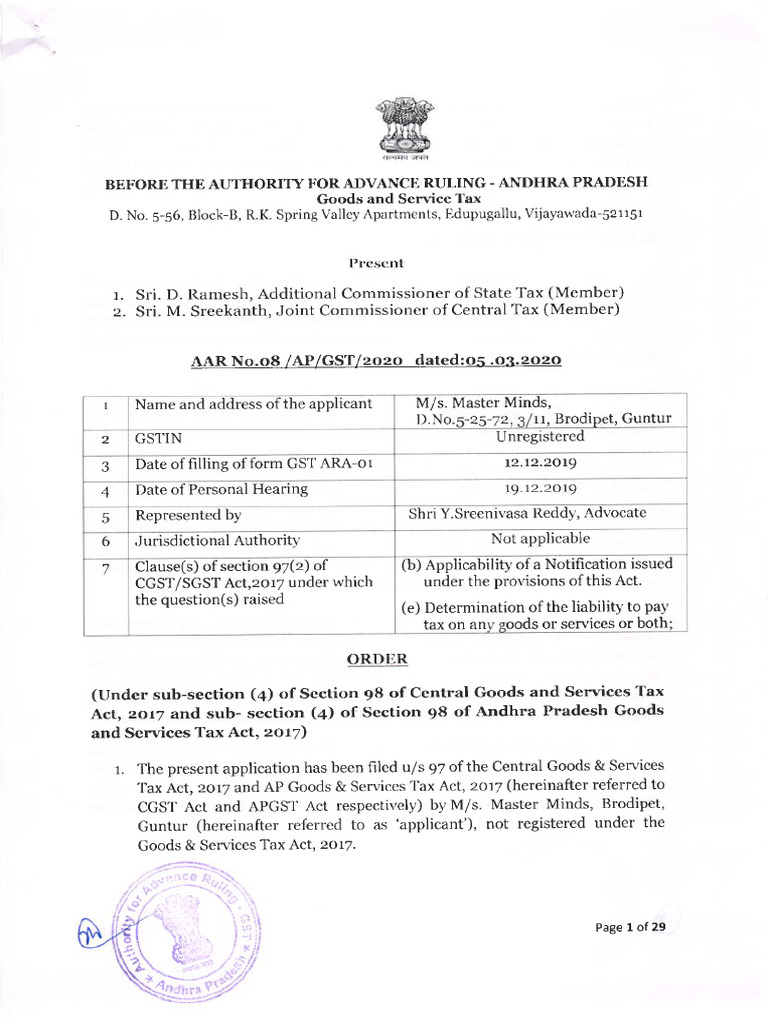 Ap Aar 08 2020 05.03.2020 MM | PDF | Taxes | Curriculum