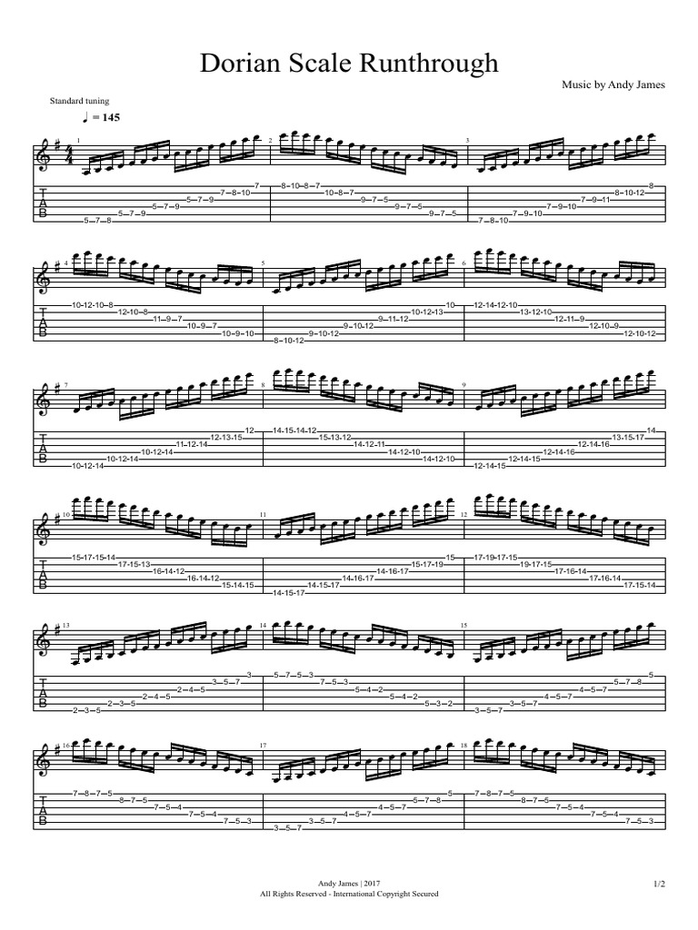 Dorian+Scale+Runthrough | PDF