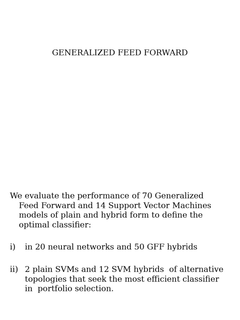Generalized Feed Forward | PDF | Support Vector Machine | Algorithms