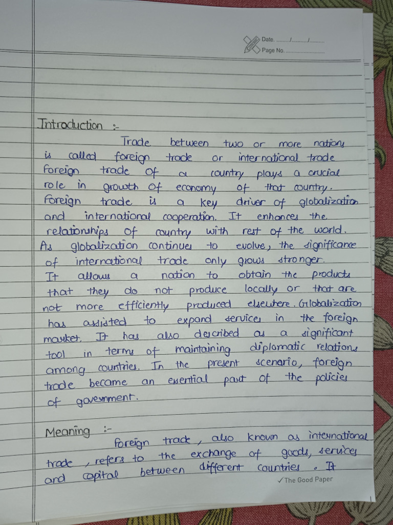 Foreign Trade Part 1 | PDF